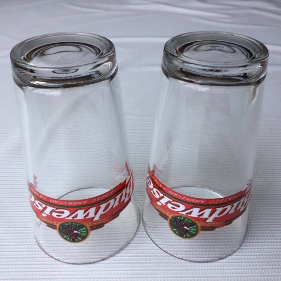 Budweiser | Dining | 2 Vintage Anheuser Busch Budweiser Eagle Logo Pint ...